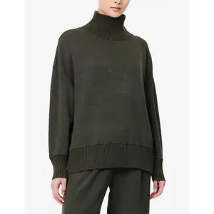 Varley High-neck Jersey Sweatshirt - Olive Marl