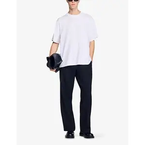 Sandro Short-sleeved Cotton-jersey T-shirt - White