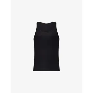 TOM FORD Ribbed Scoop-neck Cotton-blend Top