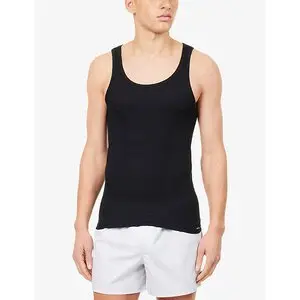 TOM FORD Ribbed Scoop-neck Cotton-blend Top
