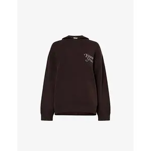 4TH & RECKLESS Logo-embroidered Knitted Hoodie - Chocolate