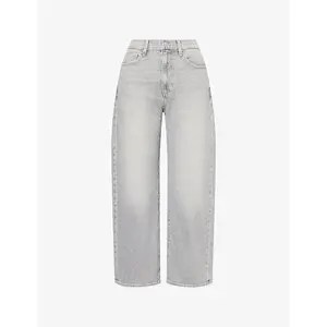 Paige Arellia Ankle Barrel-leg Stretch-denim Jeans - Smokescreen Grey