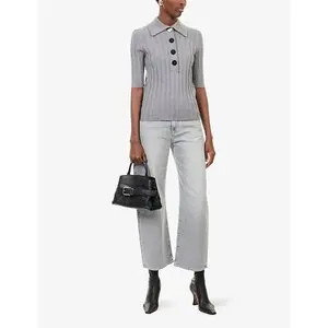 Paige Arellia Ankle Barrel-leg Stretch-denim Jeans - Smokescreen Grey