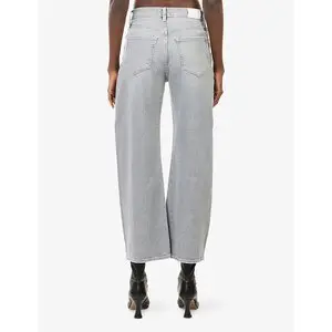 Paige Arellia Ankle Barrel-leg Stretch-denim Jeans - Smokescreen Grey