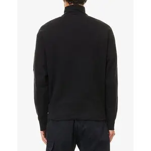 C.P. COMPANY Logo-patch Half-zip Cotton Jumper