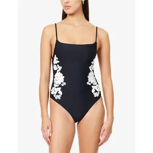 Simkhai Juniper Scoop-neck Swimsuit - Black Multi