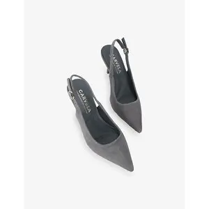 Carvela Suede Slingbacks - Grey