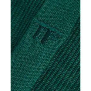 TOM FORD Ribbed Cotton Crew Socks - Dark Emerald