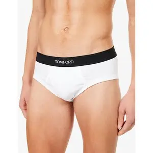 TOM FORD Branded Pack Of Two Stretch-cotton Briefs Xxl
