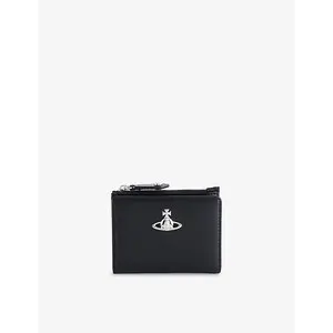 VIVIENNE WESTWOOD Slim Flap Faux-leather Card Holder - Black