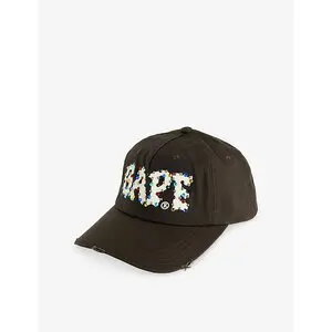 A BATHING APE Embellished-logo Cotton Cap - Black