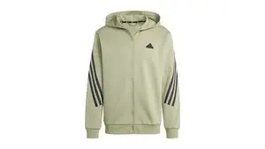 Adidas Future Icons 3-stripes Full-zip Hoodie - Tent Green