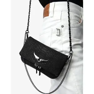 Zadig&Voltaire Rock Nano Soft Savage Leather Clutch - Black