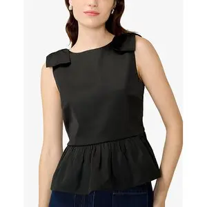 OMNES Keelee Bow-detail Satin Top