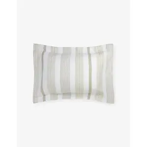 THE WHITE COMPANY Farne Stripe Single Oxford Cotton Pillowcase - Naturlmarl