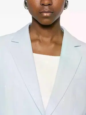 Sandro Sequined Striped Blazer - Blue