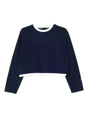 Maje Long-sleeve Cropped Logo T-shirt