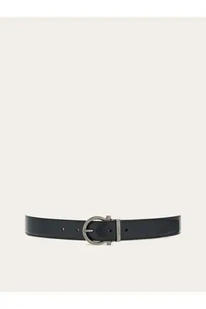 FERRAGAMO Reversible Gancini Belt - Black