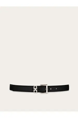 FERRAGAMO Fixed Belt With Double Hook - Black