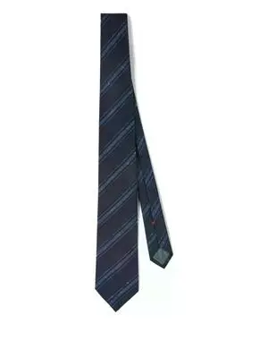 Brunello Cucinelli Striped Necktie - Blue
