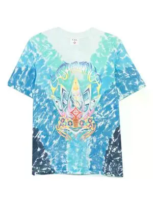 Casablanca Surf Lotus Tie-dye T-shirt - Blue