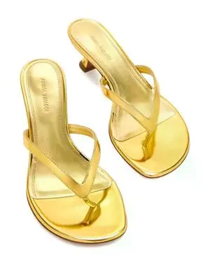 Amina Muaddi 45mm Juliette Sandals - Yellow