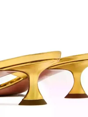 Amina Muaddi 45mm Juliette Sandals - Yellow