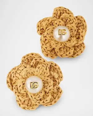 Dolce & Gabbana Bijoux Flower Clip-on Earrings - Gold