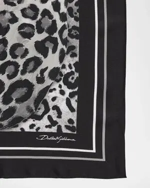 Dolce & Gabbana Print Silk Twill Foulard Scarf