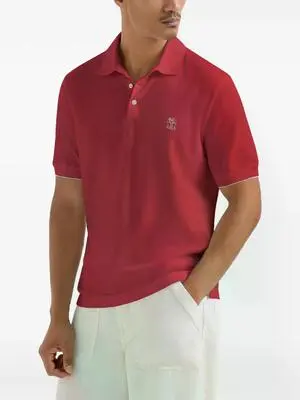 Brunello Cucinelli Logo-embroidered Piqué Polo Shirt