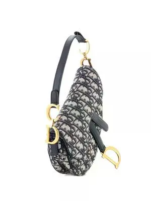 Dior Saddle Handbag Oblique Canvas Mini Shoulder Bag - Blue