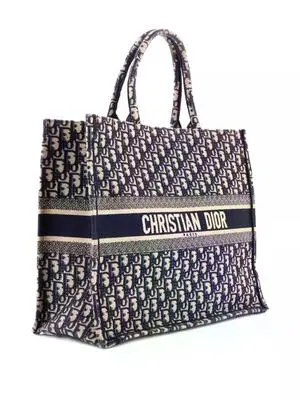 Dior Book Oblique Canvas Large Tote Bag