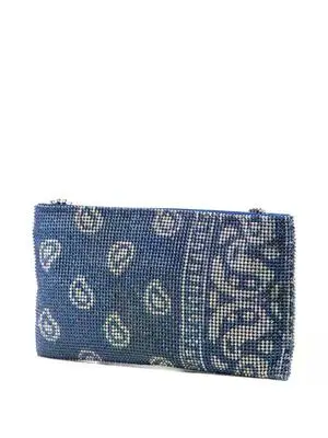 Benedetta Bruzziches Crystal-embellished Cross Body Bag - Blue