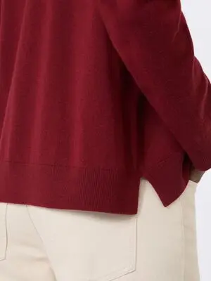 Max Mara Wool Knit Polo Sweater - Raspberry