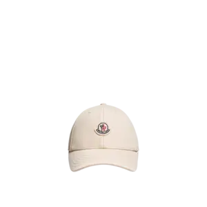 Moncler Gabardine Baseball Cap - White