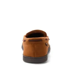 DEARFOAMS Keaton Microsuede Moccasin Slipper - Tan