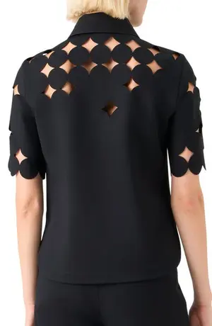 Akris Dot Cutout Top
