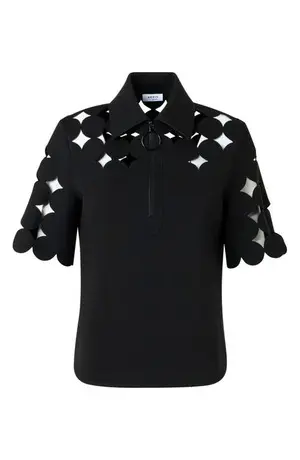 Akris Dot Cutout Top