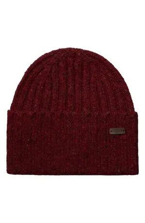 Eton Donegal Wool Blend Beanie - Medium Red