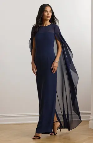 Ralph Lauren Lavati Capelet Gown