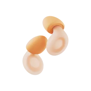 LOOP Dream Silicone/memory Foam Earplugs For Sleep Comfort - Peach
