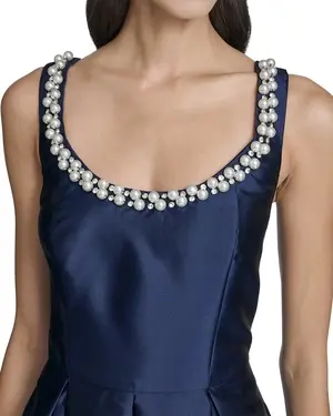 Eliza J Sleeveless Scoop Neck Ballgown