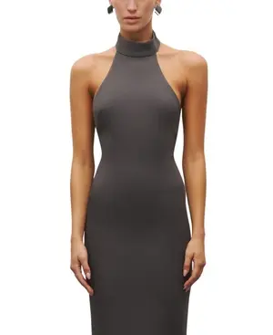 HEIRESS BEVERLY HILLS Halter Gown - Charcoal