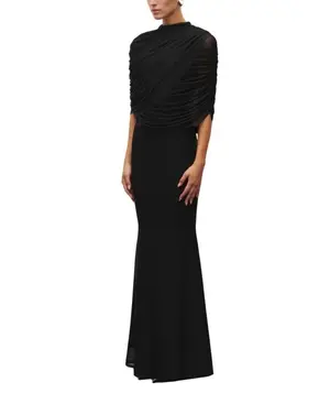 HEIRESS BEVERLY HILLS Sheer Cape - Black