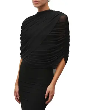HEIRESS BEVERLY HILLS Sheer Cape - Black