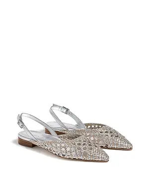 Marion Parke Metallic Nappa Slingback Flats