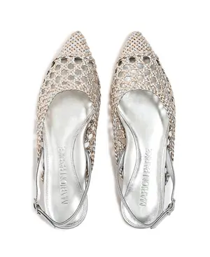 Marion Parke Metallic Nappa Slingback Flats