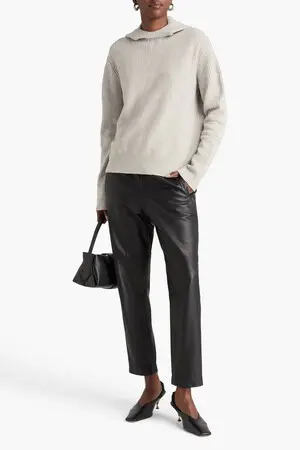 Proenza Schouler Ribbed Cashmere-blend Hoodie - Stone