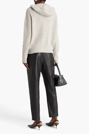 Proenza Schouler Ribbed Cashmere-blend Hoodie - Stone