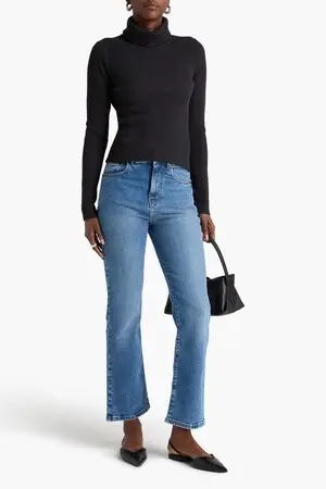 Proenza Schouler Ribbed-knit Turtleneck Sweater - Charcoal